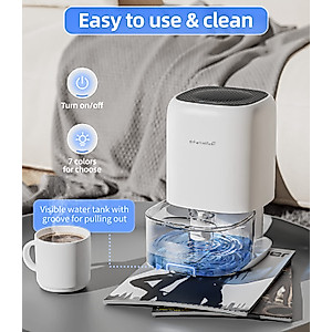 Dehumidifiers,TABYIK 35 OZ Dehumidifier, Small Dehumidifiers for Home Quiet with Auto Shut Off, Dehumidifiers for Bedroom (280 sq. ft), Bathroom, RV, Closet
