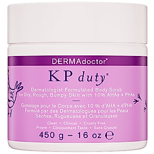DERMAdoctor KP Bump Eraser Body Scrub Dermatologist Formulated Exfoliant | Keratosis Pilaris Treatment For Dry And Bumpy Skin 10% AHAs + PHAs - 16 fl oz