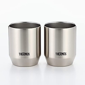 Thermos JDH-360P S Vacuum Insulated Cup, 12.2 fl oz (360 ml), Stainless Steel, Set of 2