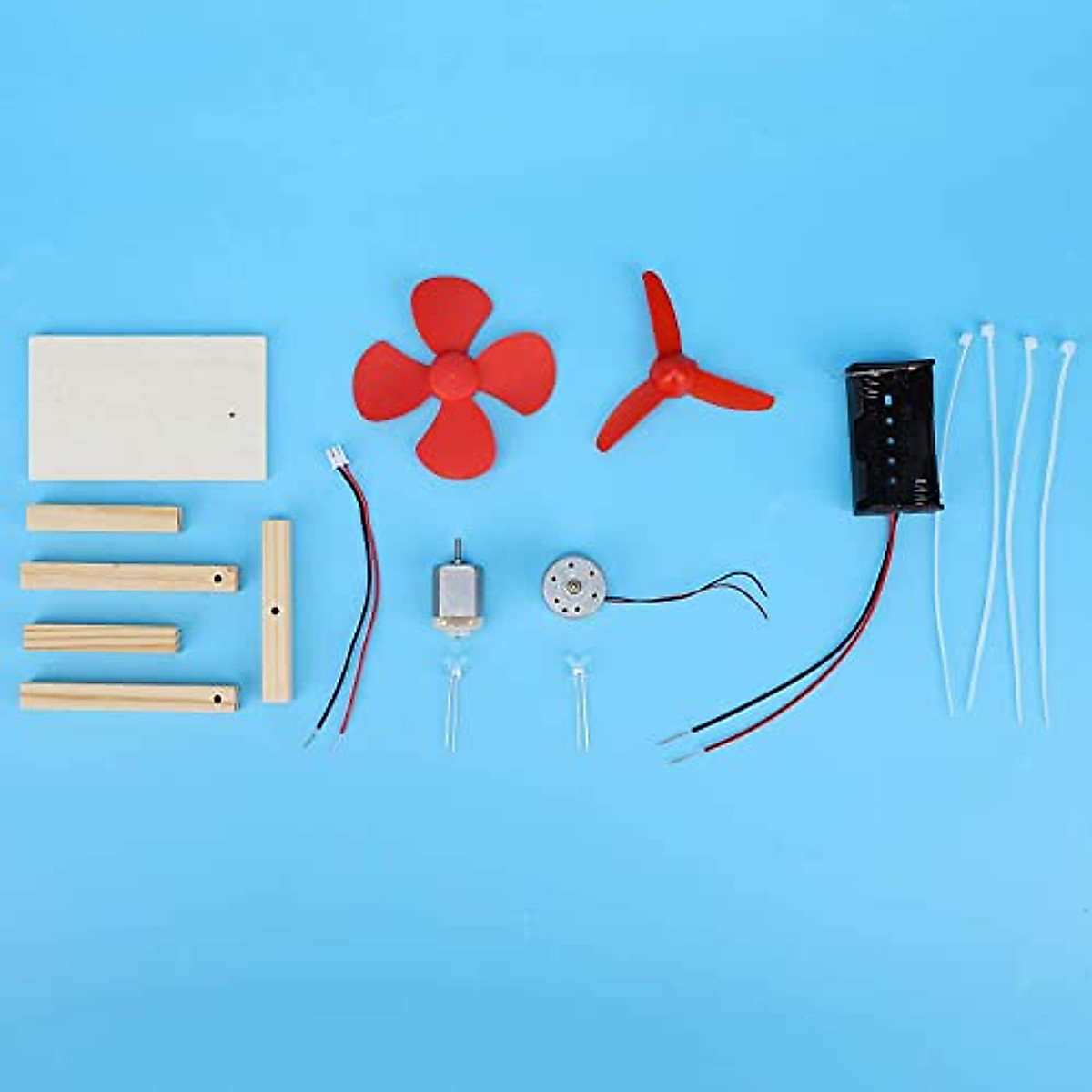 Pssopp DIY Wind Generator Toy 1.5V Small Motor Vertical Wind Turbines Electricity Power Generator Model Children Educational Toy Kit