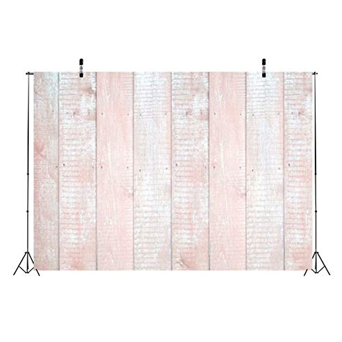 BELECO 7x5ft Fabric Wood Backdrop Light Pink Colored Wood Planks Texture Photography Backdrop for Birthday Party Baby Shower Boy Girl Product Photoshoot Pets Photo Background Props
