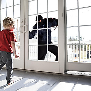 BsBsBest Window Security Bars Inside Adjustable 18 to 51 Inch Sliding Door Security Bar Interior White 1 Pack Window Locks Security up and Down Window Bars Security Extendable