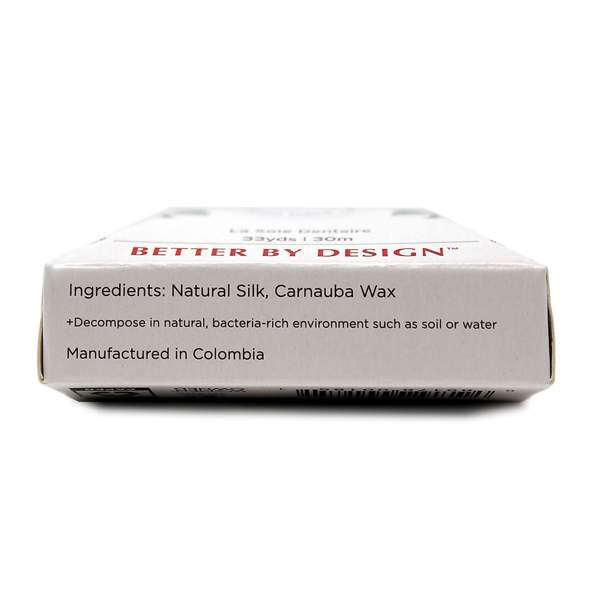 RADIUS Natural Unscented Silk Dental Floss 33 Yards Compostable Non-Toxic Oral Care & Designed to Help Fight Plaque Clear - Pack of 3