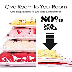 4 Pack Jumbo Vacuum Storage Bags, Durable, Double-Thickness, Space-Saving Storage Solution, Perfect for Duvets, Blankets, and Home Organization