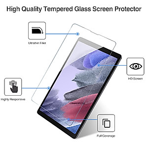 ProCase [2 Pack] Galaxy Tab A7 Lite 8.7 Inch 2021 Screen Protectors T220 T225 T227, Tempered Glass Screen Film Guard for Samsung Galaxy Tab A7 Lite 8.7" 2021 Release SM-T220 SM-T225 SM-T227