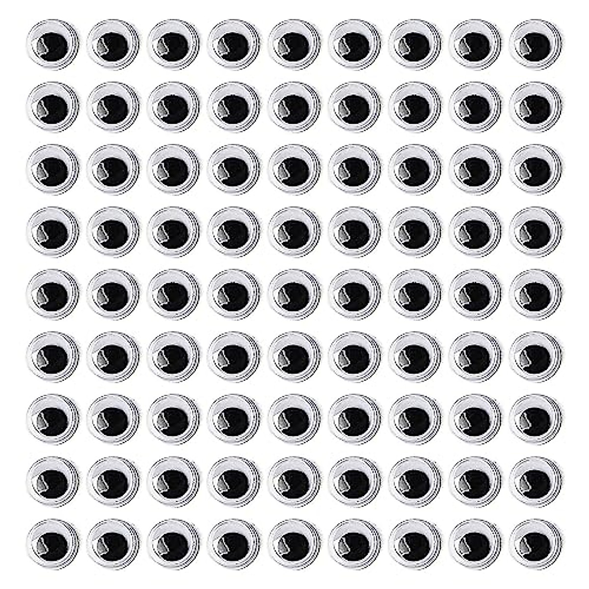 Vivixin Googly Eyes Self Adhesive 300pcs, Black Plastic Wiggle Googly Eyes for Crafts, Wiggle Googly Eyes, Large Googly Eyes Sticker for DIY (12mm)