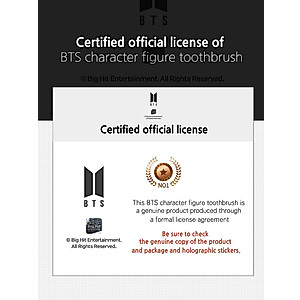 [BTS Official Merchandise] Fans Gift - K-Pop Idols Goods - BTS Character Figure Toothbrush with Convenient Magnetic Holder (RM)