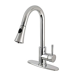 Kingston Brass Gourmetier LS8721DL Concord Single-Handle Pull-Down Kitchen Faucet, Polished Chrome, 8-3/8 inch in Spout Reach