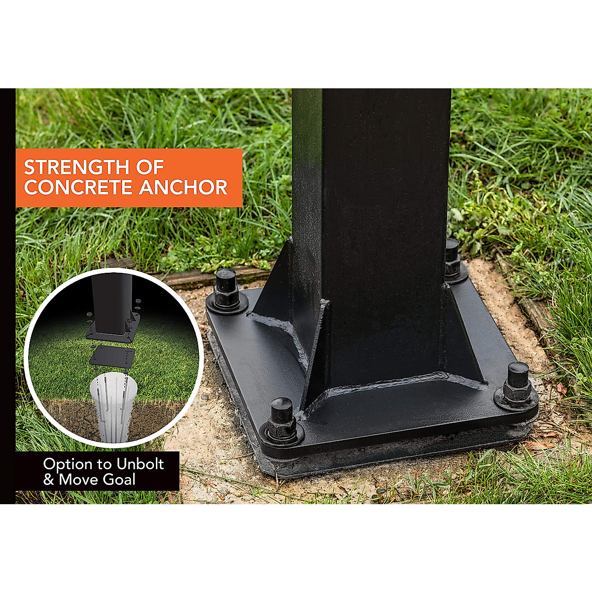 Goalrilla GS54 In Ground Basketball Hoop with Adjustable Height Backboard and Pro-Style, Breakaway Rim