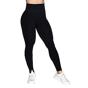Sunzel Scrunch Butt Lifting Leggings for Women High Waisted Seamless Workout Leggings Gym Tights Tummy Control Yoga Pants Black
