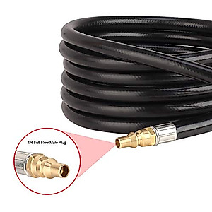 GASLAND RV Propane Hose, 12ft RV Quick Connect Hose for Grill, BBQ Quick Release LP Gas Line for Camp Chef Stove, Pit Boss Burner - 3/8 Female Flare Fitting x 1/4 Full Flow Male Plug