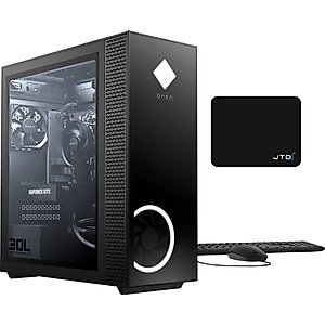 OMEN 30L Gaming Desktop Gamer Tower, AMD Ryzen 5-Series 3600 - GeForce GTX 1660 Super (8GB DDR4 RAM | 256GB PCIe SSD | 1TB HDD) WiFi Bluetooth Windows 10 Bundle JTD Mouse Pad