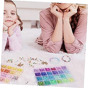 EXCEART 1 Set Black Stone Beads Colorful Clay Beads DIY Jewelry Making Set Arts and Crafts Kit Adult Craft Kits Fashion Necklace Bracelet Beads Girls Bracelet Making Kit Bracelet Maker Kit