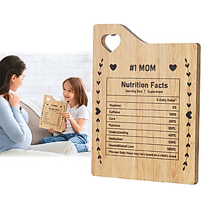 Imerance Mothers Day Gifts from Daughter, Cutting Board as Gifts for Mom, Mom Christmas Gifts with a Heart Shaped Cut Out, Engraved Cutting Board Personalized for Mom Kitchen Gifts