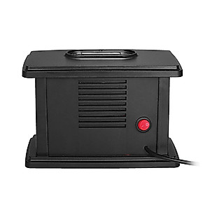 Atyhao Mini Electric Fireplace Tabletop Portable Heater Room Heater, Reali stic Flame Effect, ABS Body, Cozy (Black)