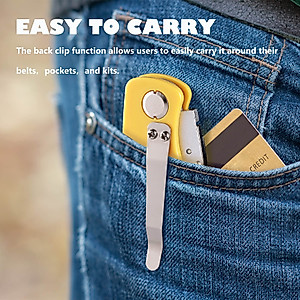 REXBETI 4-Pack Folding Utility Knife Quick-change SK5 Box Cutter for Cartons, Cardboard and Boxes, Back-lock Mechanism with 10 Extra Blades
