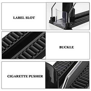 Automatic Beverage Dispenser Pusher Glide Refrigerator Organizer - Drink Can Rack Shelf for Convenience Stores Supermarket Home Fridge Pantry Cabinet - 14.0x3.5 Inch, Black, 1N570HY8OA71B21G43O18N8