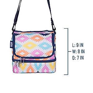 Wildkin Two Compartment Insulated Lunch Bag for Boys & Girls, Perfect for Early Elementary Lunch Box Bag, Ideal Size for Packing Hot or Cold Snacks for School & Travel Lunch Bags (Aztec)