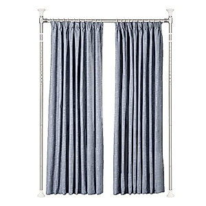 HOSKO Curtain Divider Stand - 48 to 72 inches Expandable Room Divider，Damage Free Freestanding Vertical Tension Stand