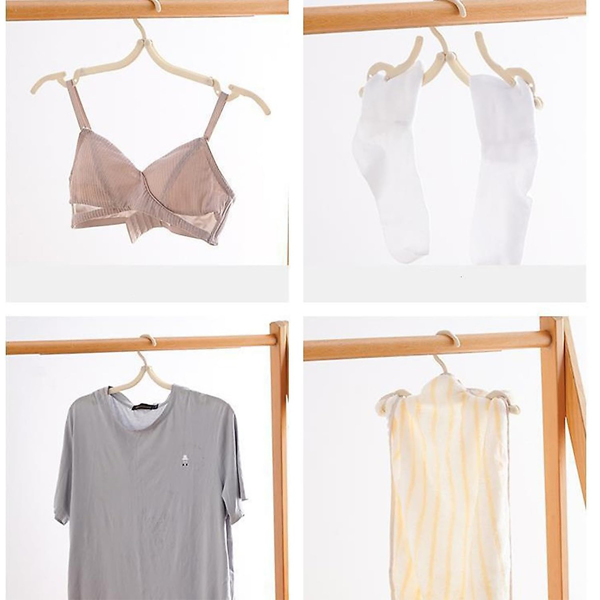 12Pcs Travel Hangers Thin and Light Portable Plastic Foldable Hangers Folding Clothes Hangers for Business Trip Travel, Space Saving Clothes Hangers