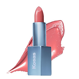 Kosas Weightless Lip Color Nourishing Satin Lipstick - High Impact Lip Color with Clean Formula - Comfy feel & Soft Finish - Rosewater