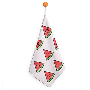 Lurnise Hand Towel Watermelon Hand Towels Dish Towel Lanyard Design for Bathroom Kitchen Sports