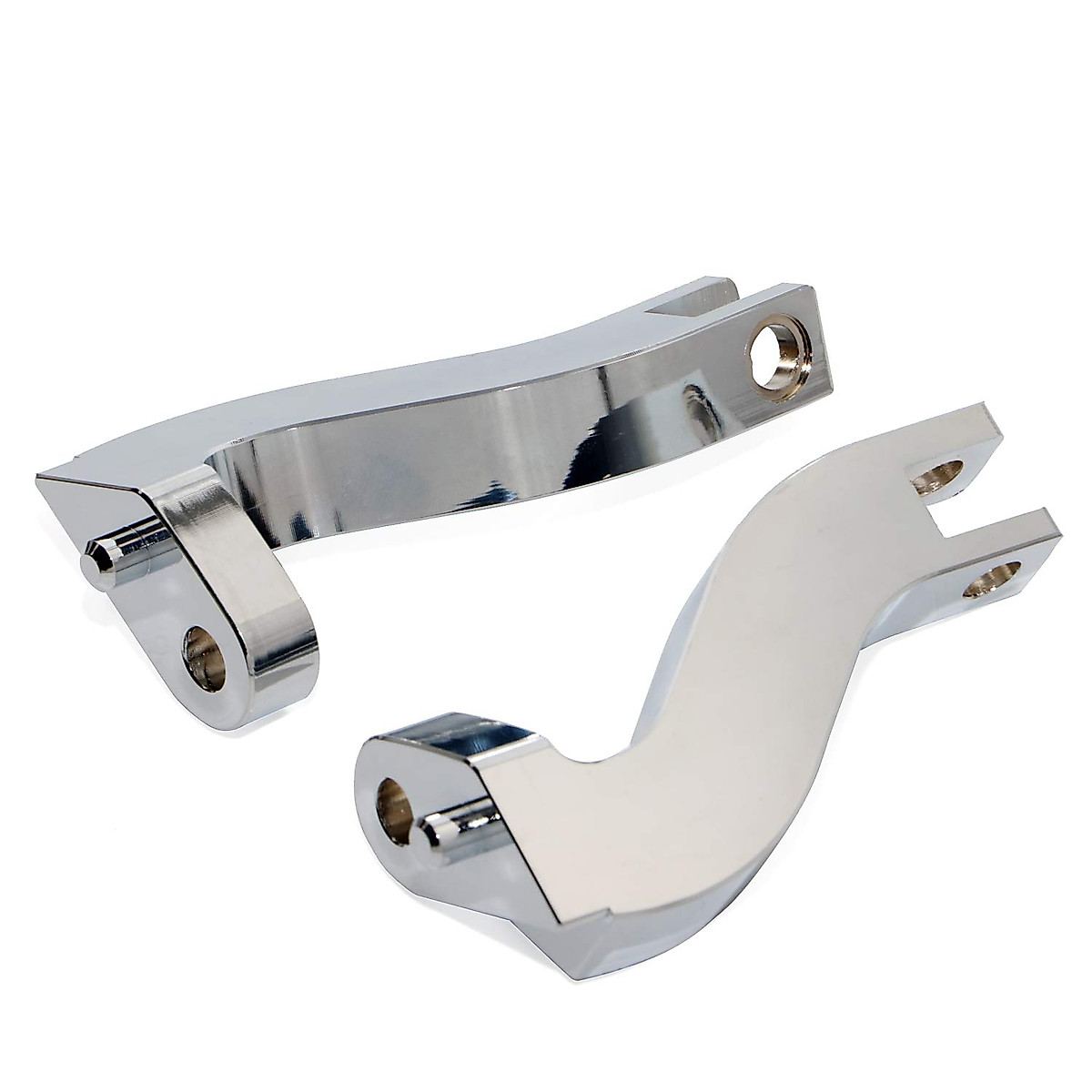 CNC Cut Passenger Rear Foot Peg Mount Kits For Harley Touring FLHT FLHR FLTR FLHX 1993-2018(Replaces HD# 50198-97B) (Chrome)