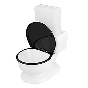 MagiDeal Pet Waterer Water Bowl Gravity Feeder Nolvety Detachable Toilet Shape Automatic Water Dispenser Drinking Fountain