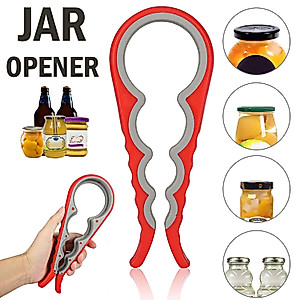 Jar Opener Quick Lid Bottle Cap Grip Twister Remover for Weak Hands, Seniors and Children Rubber Jar Gripper Pad