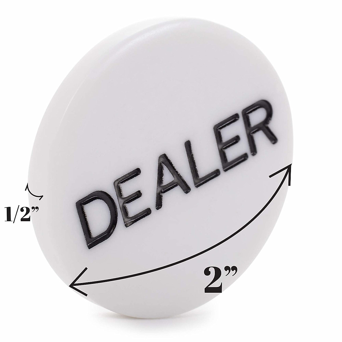 12-Pack Dealer Buttons - Poker Accessories, Casino Game Pucks, Texas Hold'em Button for Card Games, Bulk Vegas Night Playing Card Accessory