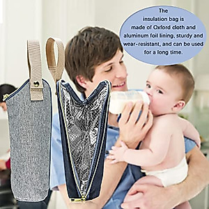 WYKOO 3 Pieces Portable Thermal Baby Bottle Bag, Insulated Baby Bottle Bags, Baby Bottle Cooler Tote Bags, Travel Baby Bottle Holder Tote, Nursing Bottle Cooler Warmer Bag for Outing Milk Bottle Storage