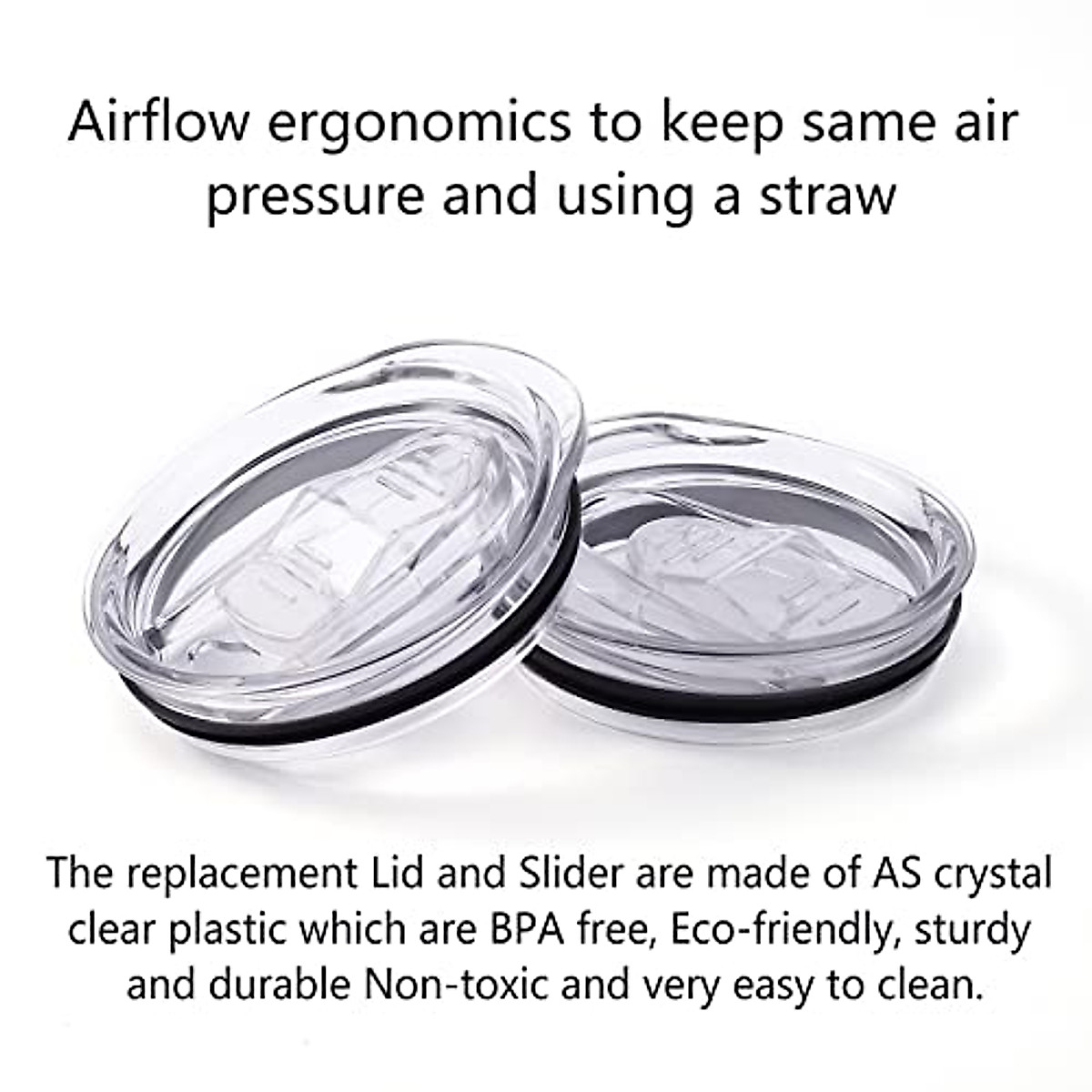 20oz Skinny Tumbler Replacement Lids 3 Pack,2.75in Cup Mouth Compatible with YETI Rambler and More Tumbler Cups，Spill Proof Splash Resistant Silicone Sliding Covers.