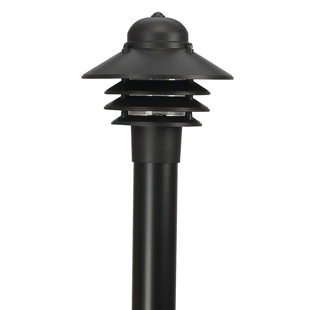 Solus S75TC-LE26C-BK Nautical Post Mount Walkway Light with 4000K Energy Star LED Lamp, Durable Acrylic Clear Lens, Fade & Rust Resistant, UL Listed, Fits 3" Diameter Posts, 10" H x 10 1/16" D, Black