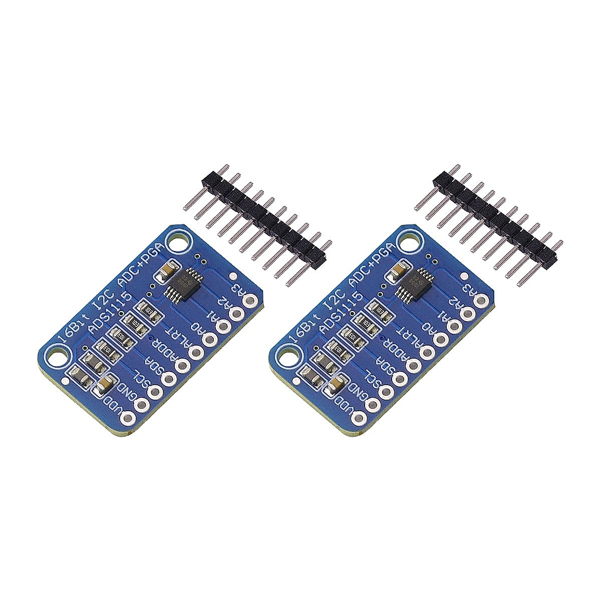 OCESTORE 2pcs ADS1115 Development Board Module 16 Bits 4 Channel Bits ADC PGA Converter with Programmable Gain Amplifier ADS1115 Development Board Module