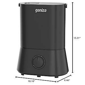 Humidifiers for Bedroom Large Room, 4L Cool Mist Humidifiers for Home, GANIZA 50H Air Vaporizer Humidifier, Ultrasonic Quiet Humidifiers for Kids, Baby, Plants, Filterless Humidifier Easy to Clean