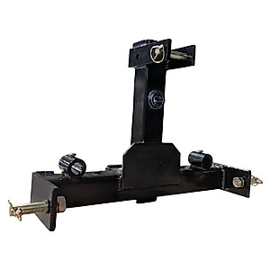 Titan Attachments 3 Point Transformer Tractor Hitch Fits Category 1 Tractors, Titan Quick Hitch Compatible, Optional Hay Bale Spear and Stabilizer Spears, Black Finish, Move Large Round Hay Bales