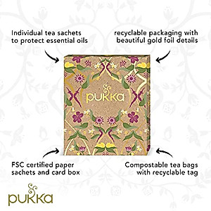 Pukka Organic Gift Set Tea Bags, Support Selection Box Herbal Tea, 45 Tea Bags