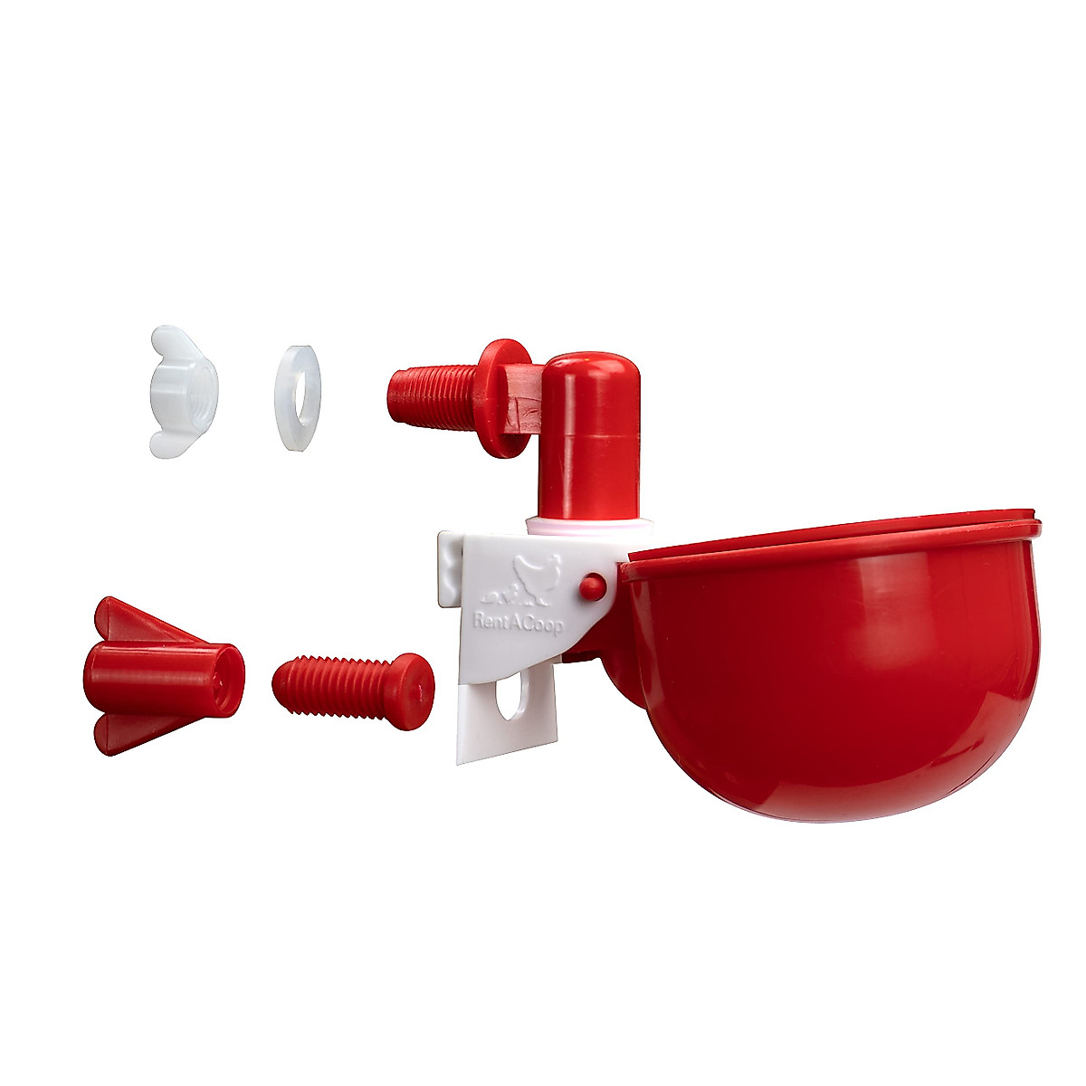 RentACoop DIY Automatic Chicken Waterer Cups for Any Chicken Watering System - Suitable for Tubing, Hardware Cloth, Buckets, Barrels, and More - Easy to Clean with Removable Cup Inserts - 7 Pack