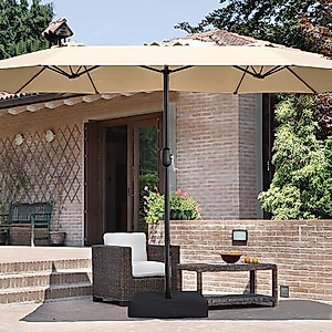 Cozy Daisy 15 FT Patio Umbrella With Base Included, Deck Umbrellas Outside With Stand