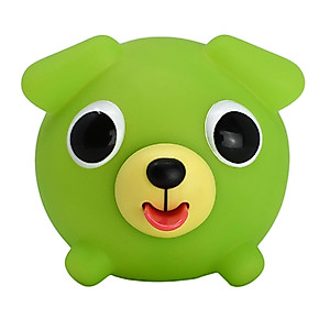 Jabber Ball Sankyo Toys Squeeze and Play Sound Ball - Neon Green Dog
