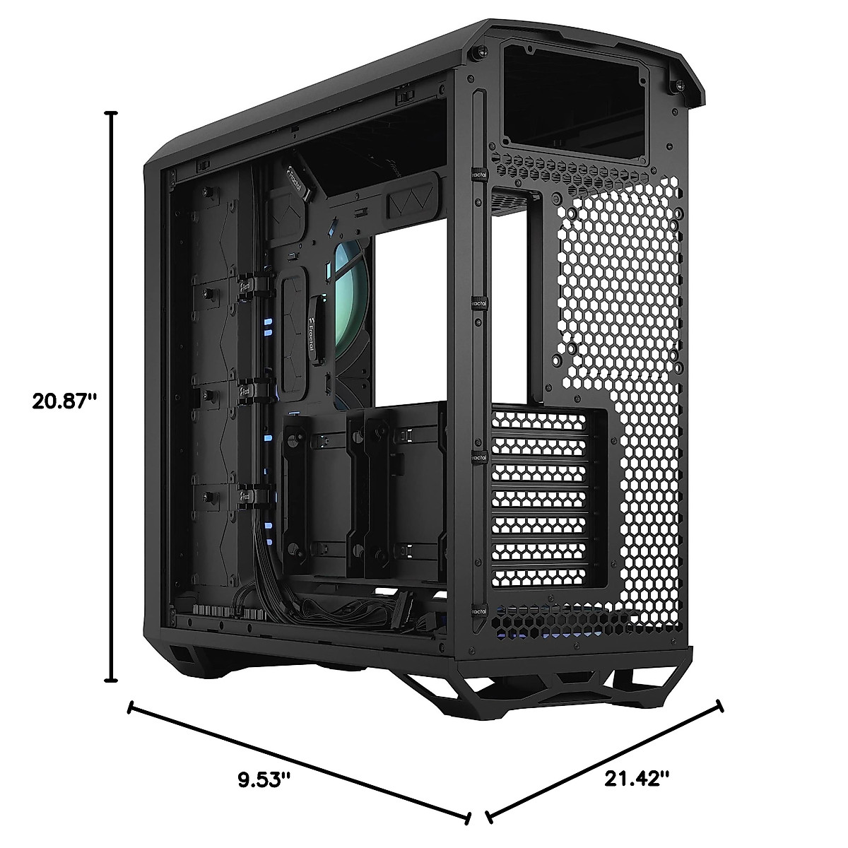 Fractal Design Torrent RGB Black E-ATX Tempered Glass Window High-Airflow Mid Tower Computer Case