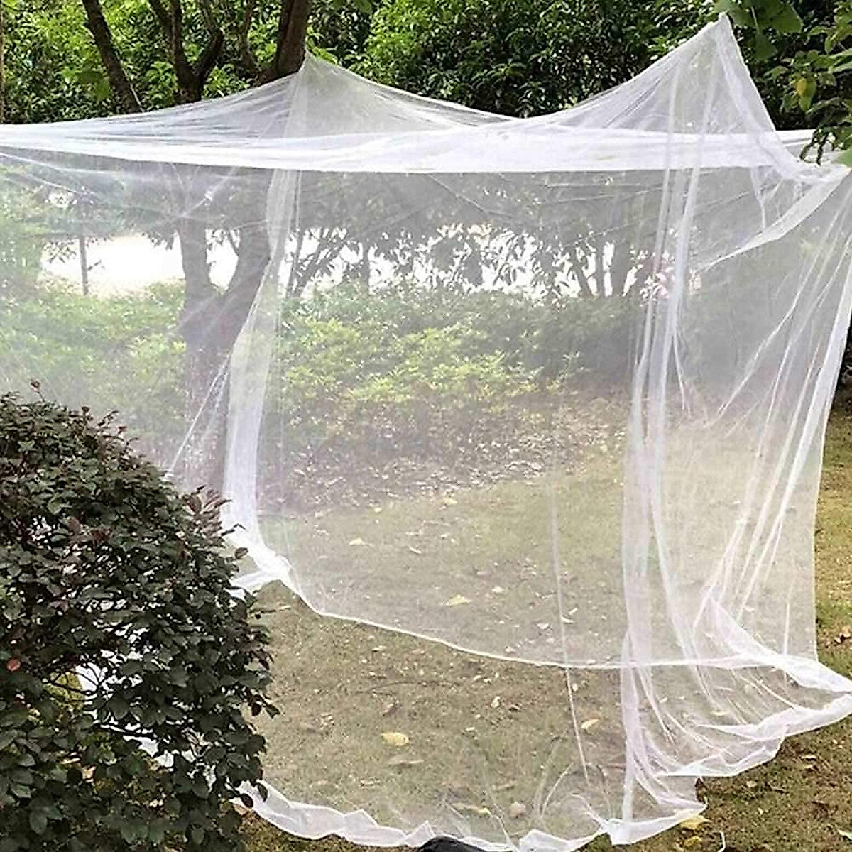 Camp Mosquito Net, Ultra Large Mosquito Net Camping Tent for Camping, Finest Holes Mesh 20, Square Netting Curtain for Bunk Bed, Camping, Bedding, Patio, Easy Installation, Storage Bag 200*200*180cm