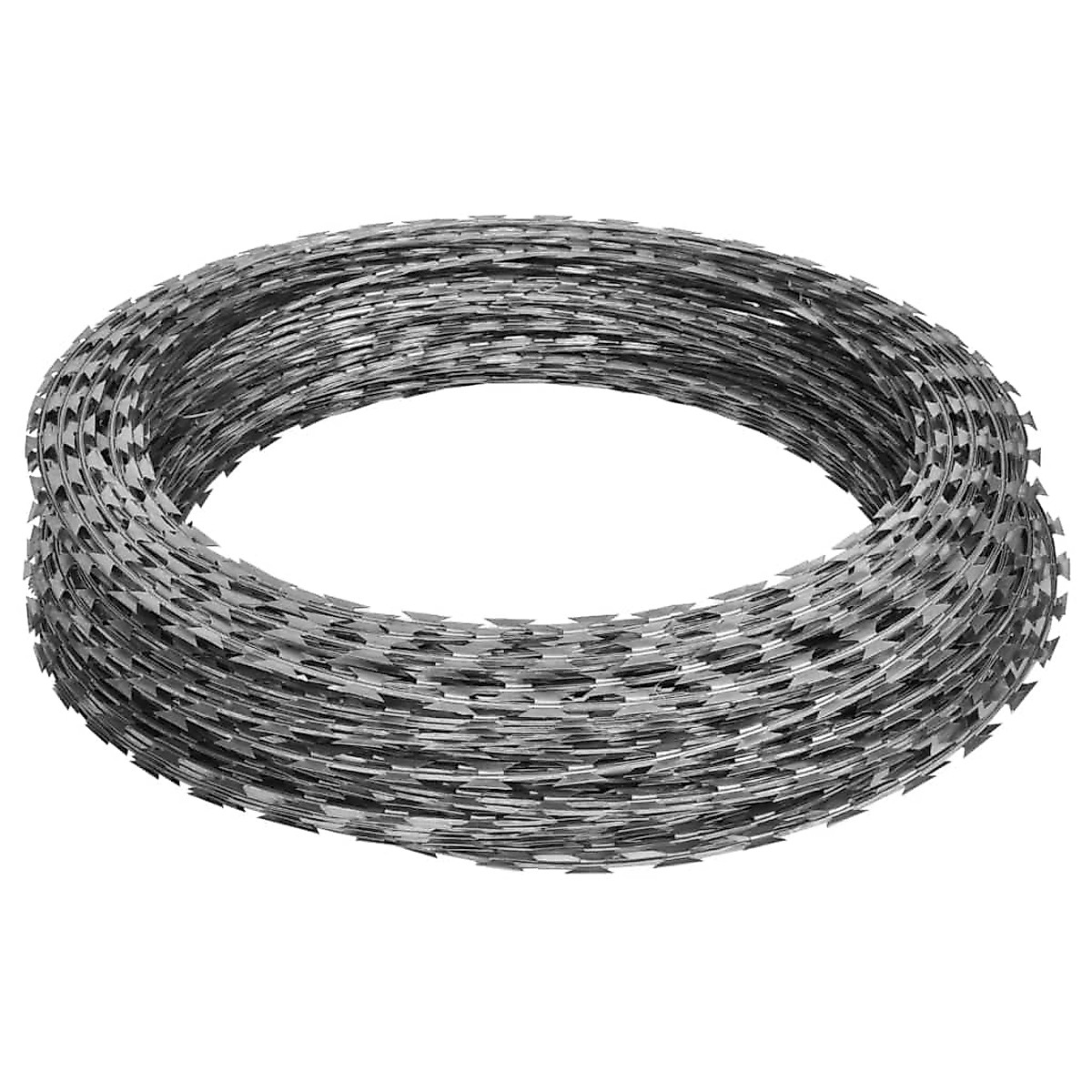 Razor Wire 2 pcs Helical Wire Fence Concertina Wire Galvanized Steel vidaXL