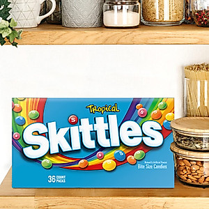 SKITTLES Candy, Tropical Bulk Candy 2.17-Ounce, 36 Packs of Individually Wrapped Candy Bulk Box
