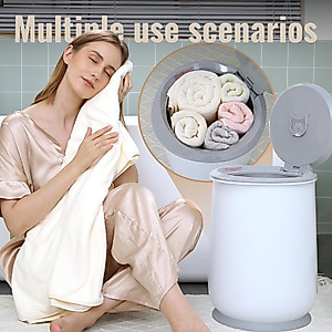 Towel Warmer - 25L Large Towel Warmers for Bathroom, Bucket Warmers with LED Display, Heat Timer 20/40/80 and Up to 24 Hour Delay Timer, Heater for oversized towels, bathrobes, and blankets, White