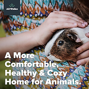 All Walks 18.5L 100% Natural Hemp Bedding - Odor Control, Dust-Free, Chemical-Free, for Chicken Coops, Hamsters, Rabbits & Small Animals, Biodegradable, Made in USA, Highly Absorbent