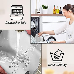 Dexspoeny Silicone (for Crock-Pots) Liner, Instead of Disposable Liner Reusable Leakproof & BPA Free Slow Cooker Liners Fits 6-7 Quarts (Crock Pots) Cooking Bags for Oval Pots Pink and Gray