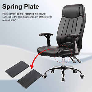 WeoTca Patio Chair Spring plate Rotating rocker Fiberglass replacement plate Outdoor Patio Furniture Universal Replacement fitting, 5 x 2.5 x 0.25 Inch, black (4Pieces)