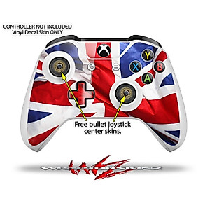 WraptorSkinz Decal Vinyl Skin Wrap Compatible with Xbox One S Console and Controllers - Union Jack 01
