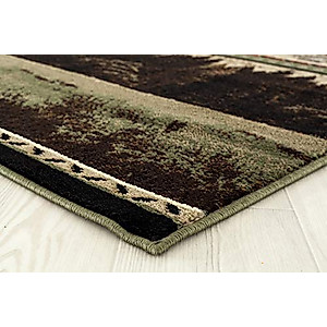 United Weavers of America Woodside Rug 5'3" x 7'2" Green